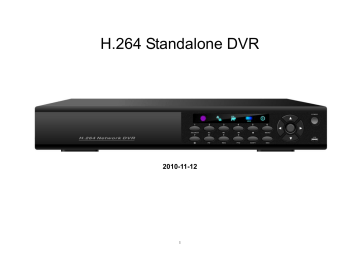 H.264 Standalone DVR | Manualzz