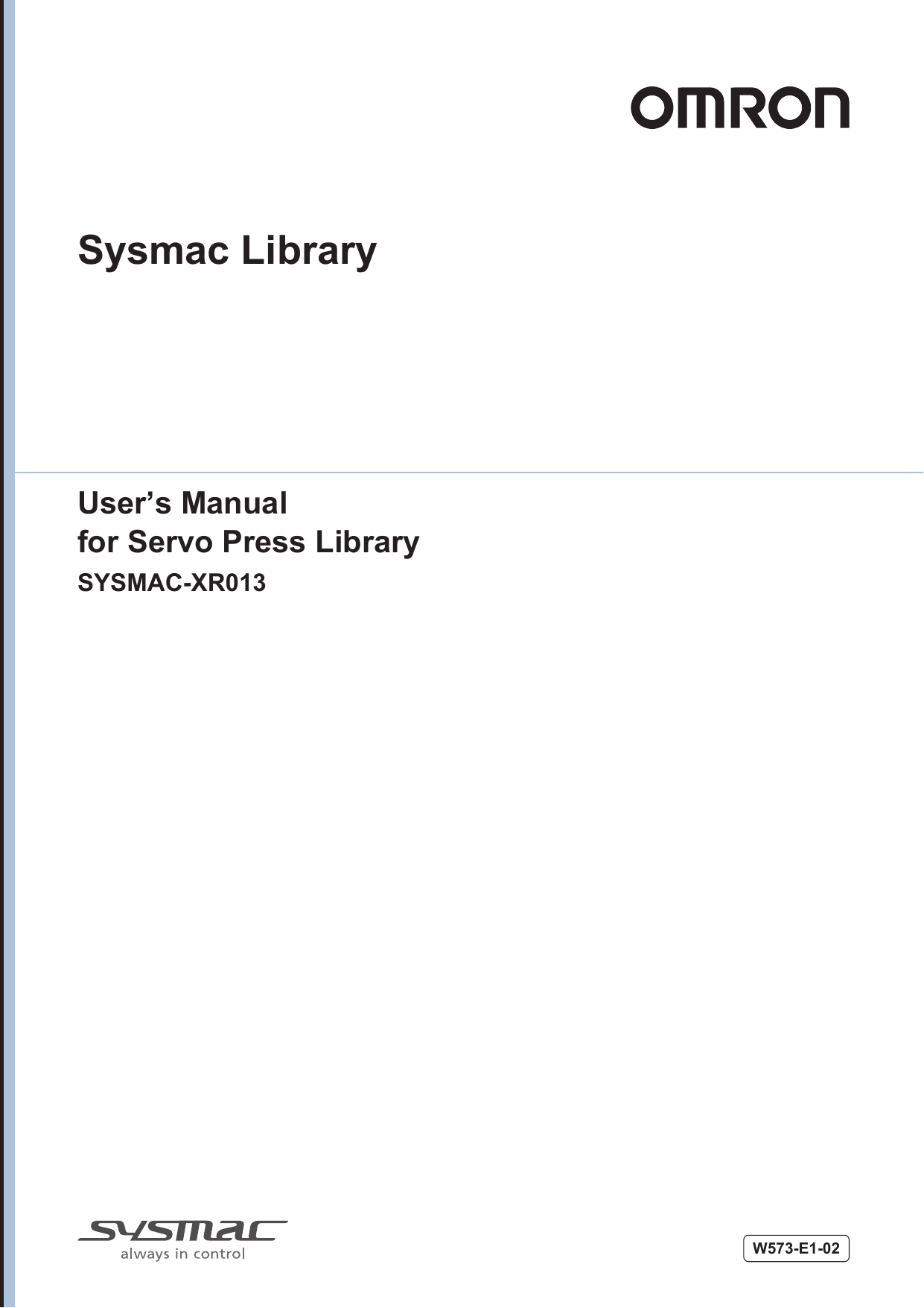 Omron Sysmac Library User's manual | Manualzz