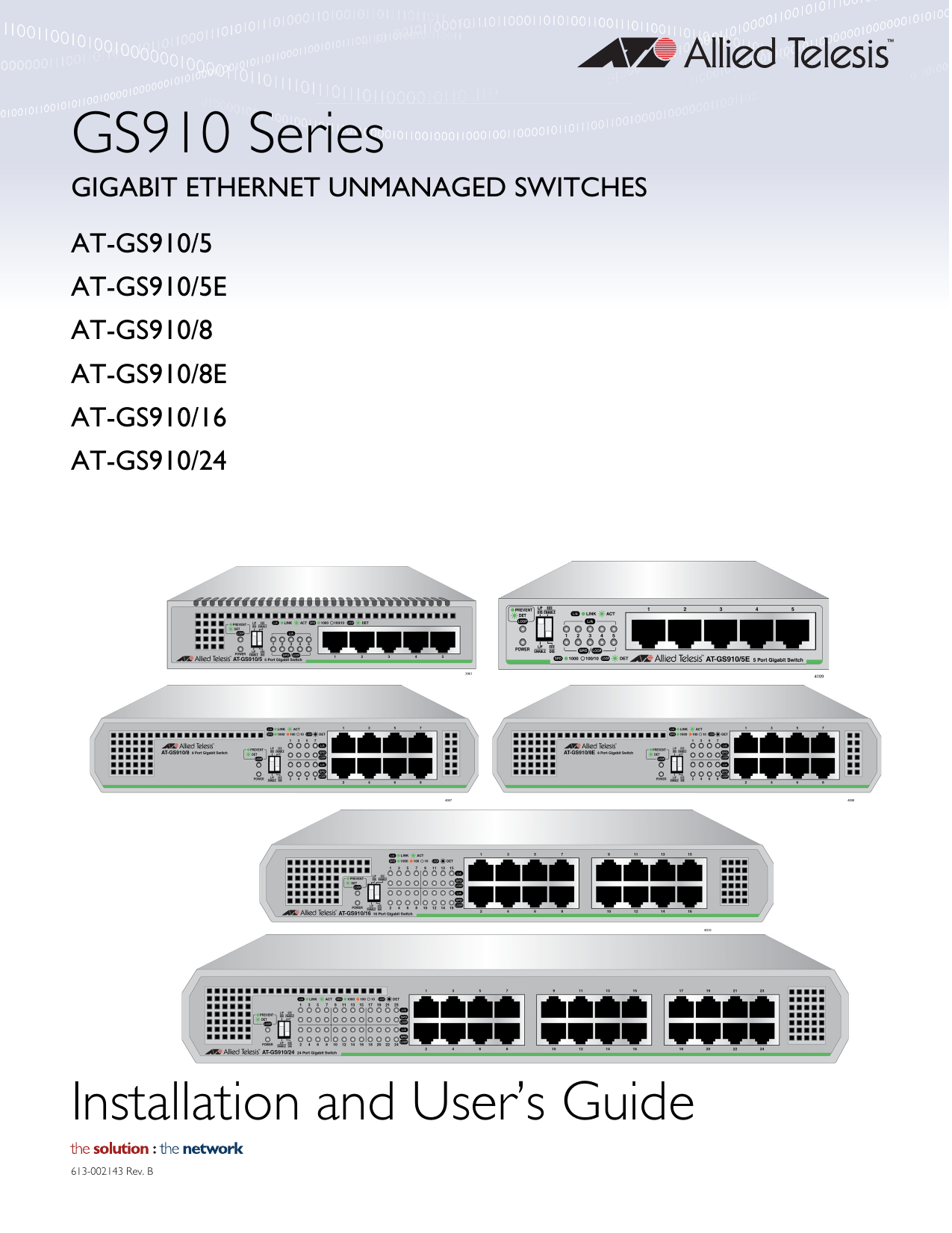 Allied Telesis AT-GS910/5 Installation and User Manual | Manualzz