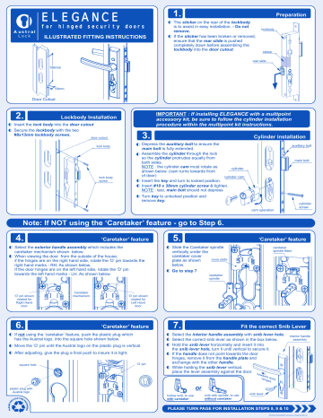 Austral Lock Elegance Illustrated Fitting Instructions | Manualzz