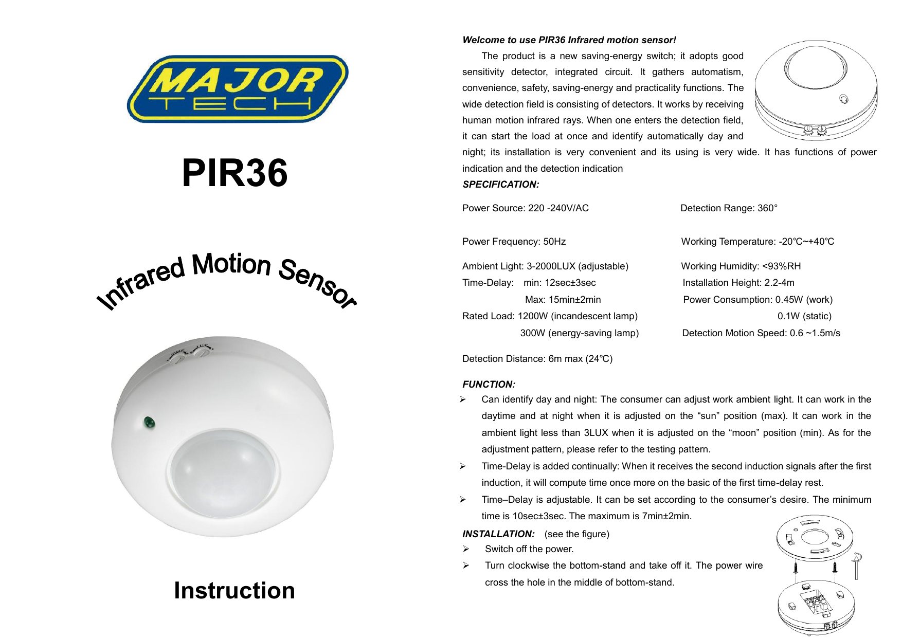 Pir Motion Sensor Wiring Instructions Wiring Diagram