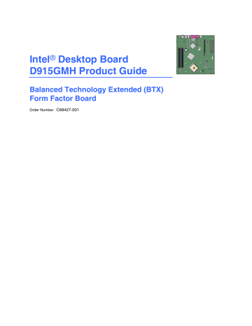 Intel Desktop Board D915GMH Product Guide | Manualzz