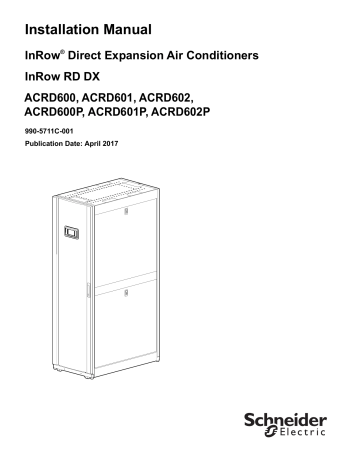 InRow RD DX ACRD600 Installation manual | Manualzz