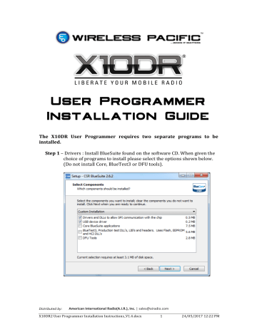 Wireless Pacific X10DR 2 User Programmer Installation Guide | Manualzz