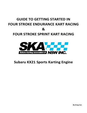 Subaru KX21 Sports Karting Engine Guide | Manualzz