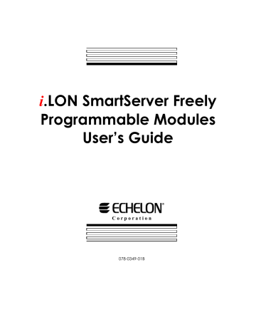 SmartServer i.LON FT-10, SmartServer i.LON PL-20 User's Guide | Manualzz