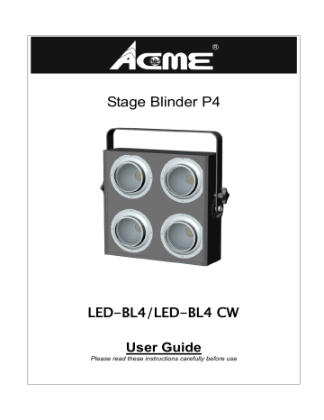 ACME Stage Blinder P4 User manual | Manualzz