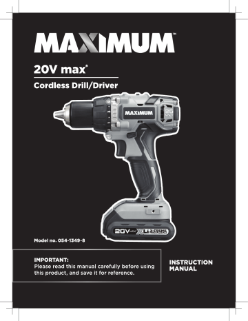 MAXIMUM 20V Max Lithium Ion Cordless Drill/Driver & Impact Driver Combo ...
