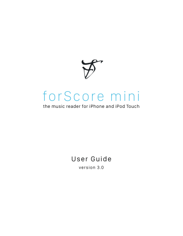 forScore mini User Guide | Manualzz