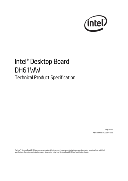 Intel DH61WW - Specification, User guide, Product Manual