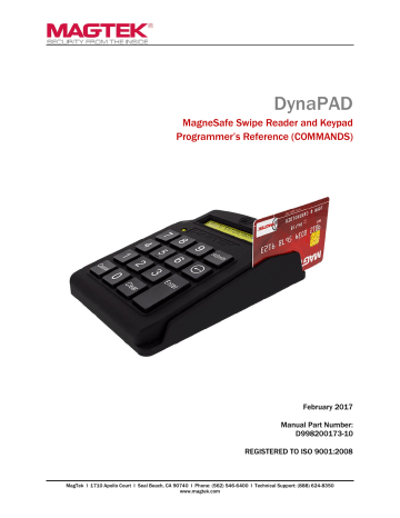Magtek DynaPAD Programming Manual | Manualzz