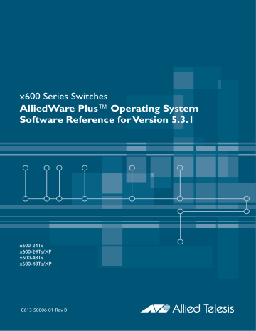 Allied Telesis x600-24Ts Software Reference Manual | Manualzz