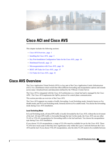 Cisco Application Virtual Switch AVS User Guide | Manualzz