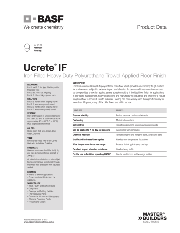 Ucrete IF - Technical Data Guide | Manualzz