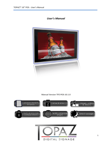 TOPAZ 10 POS Display User's Manual | Manualzz