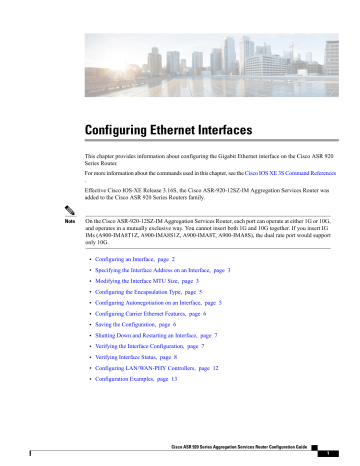 Cisco ASR 920 12SZ-IM Configuration Guide | Manualzz
