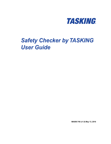 Safety Checker by TASKING User Guide | Manualzz