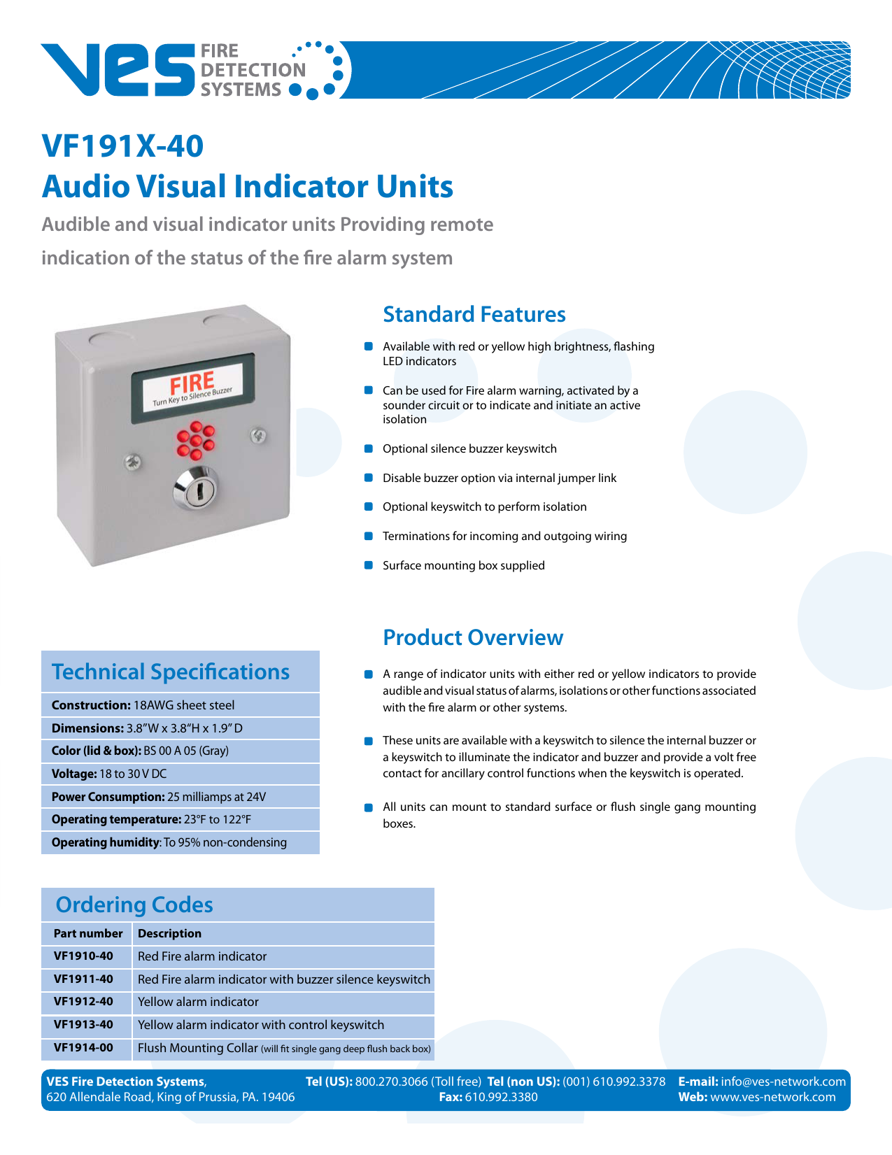 Audio visual warning system