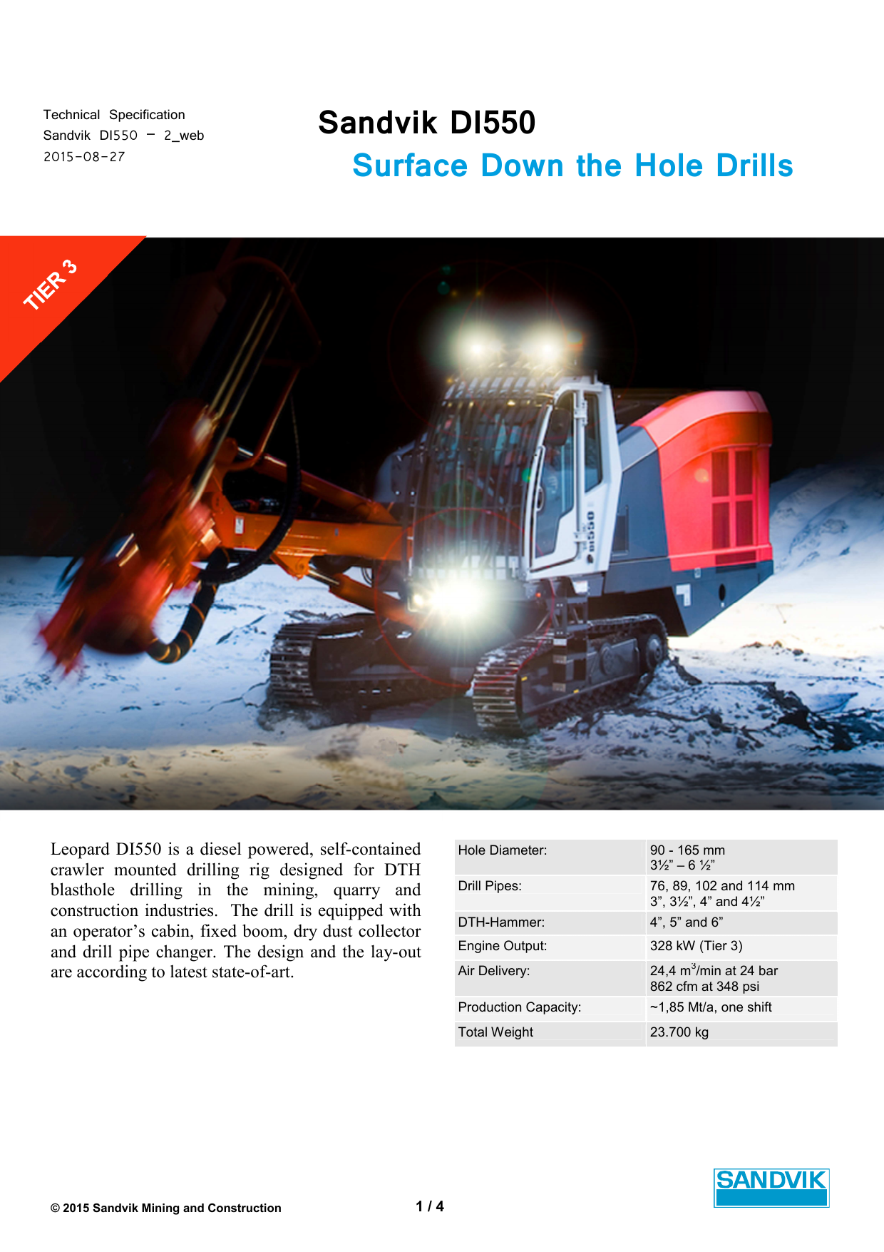 Spec sandvik DI550 - 2_web | Manualzz