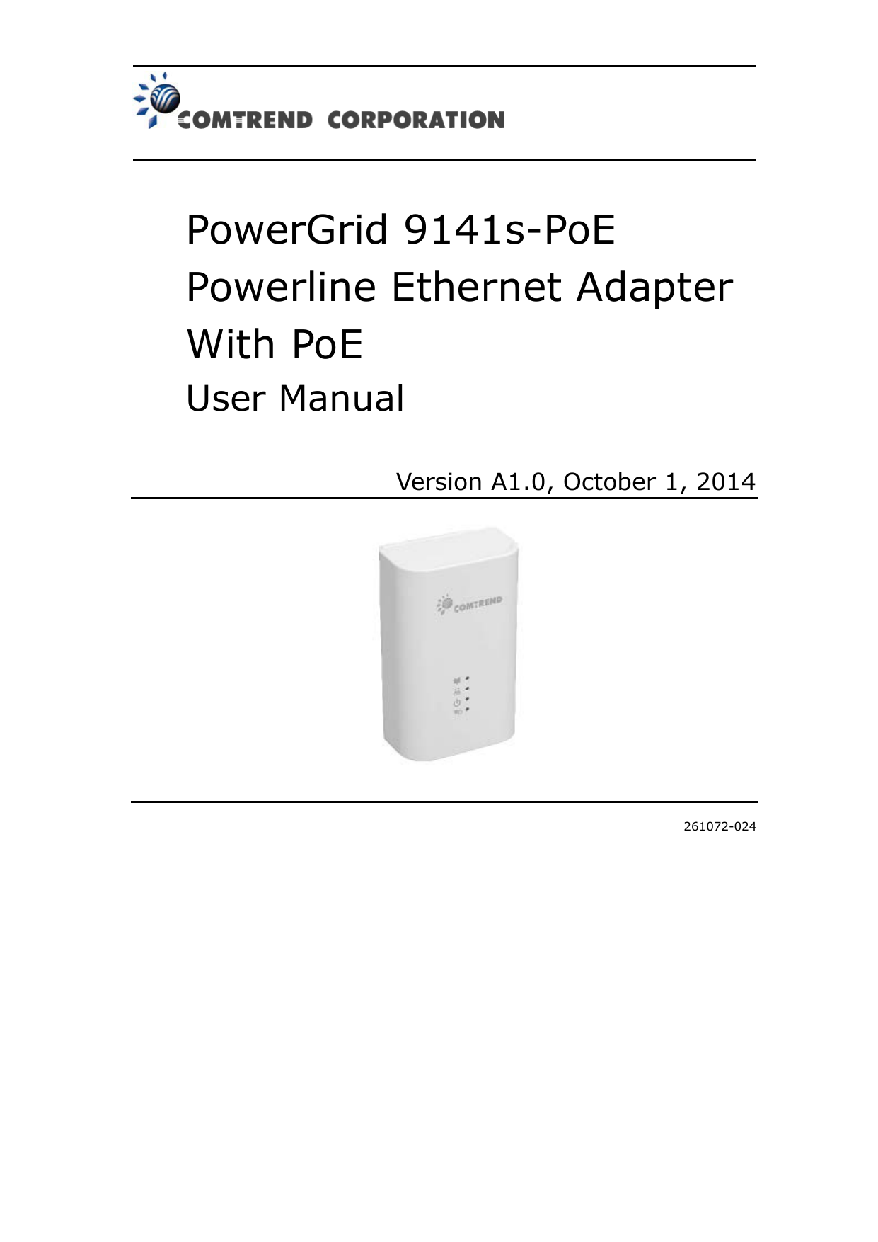 Comtrend Corporation PowerGrid 9141s-PoE User manual | Manualzz
