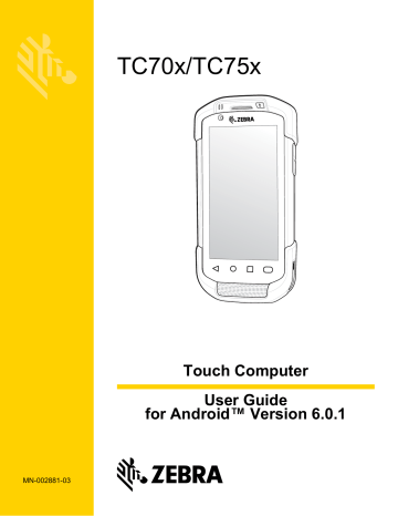 Zebra TC75x User manual | Manualzz