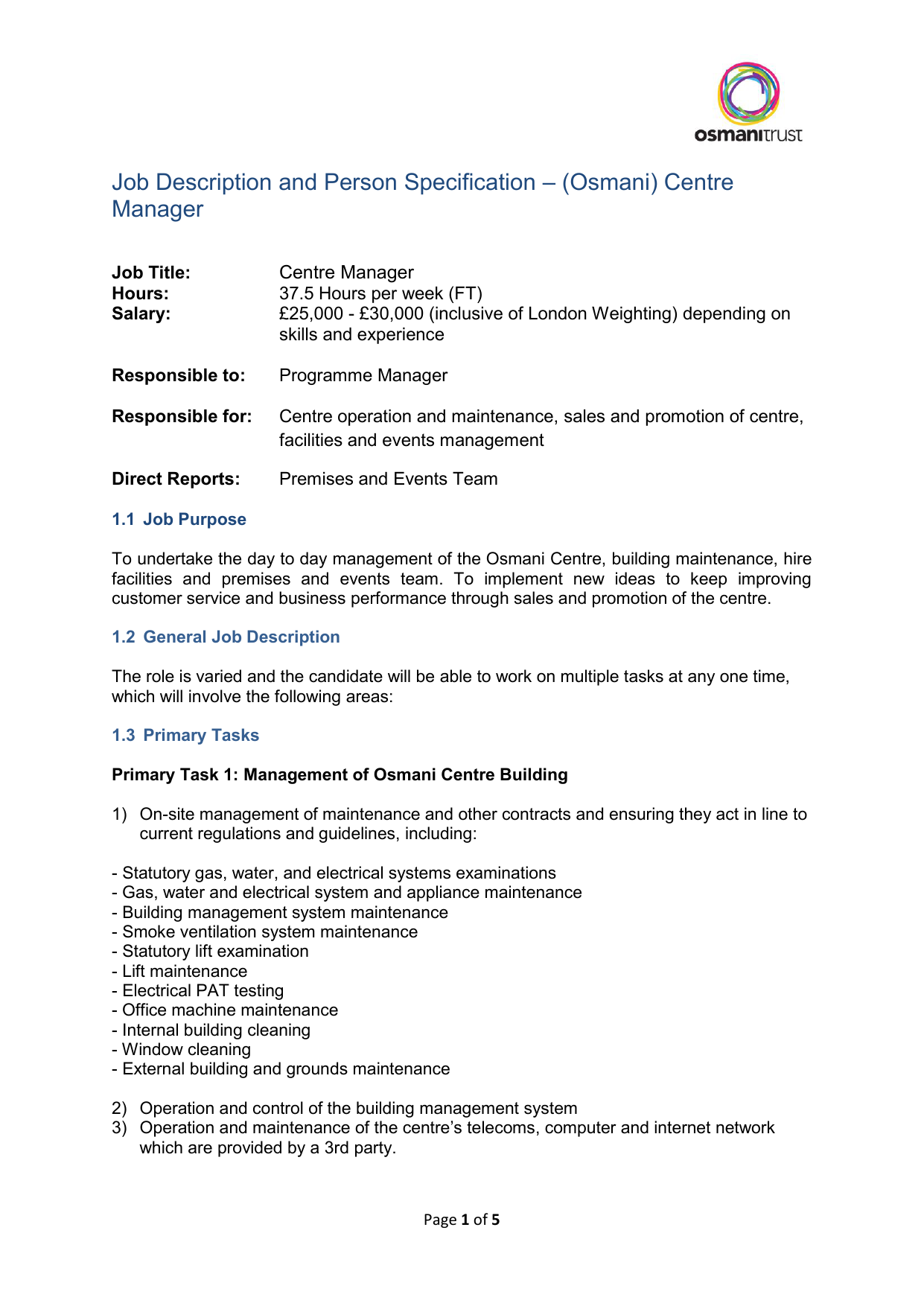 What Is The Purpose Of Person Specification Purpose Of Specifications 