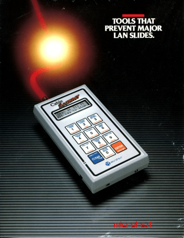 MicroTest Cable Scanner, Tracer, and Checker Product Details | Manualzz