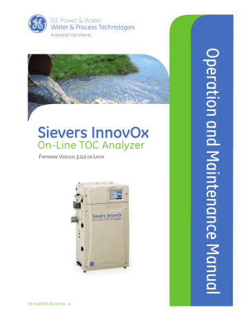Sievers InnovOx On-Line TOC Analyzer Operation and Maintenance Manual ...