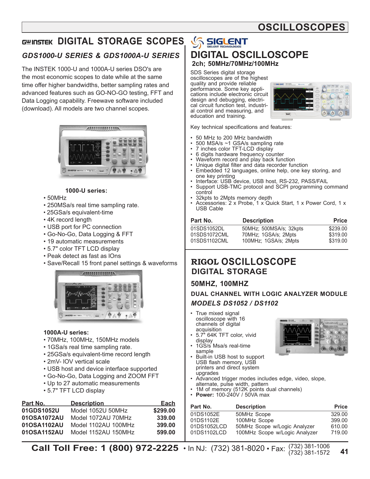 Fluke 190-062/AM/S 2 Channel LCD Color ScopeMeter Oscilloscope with ...