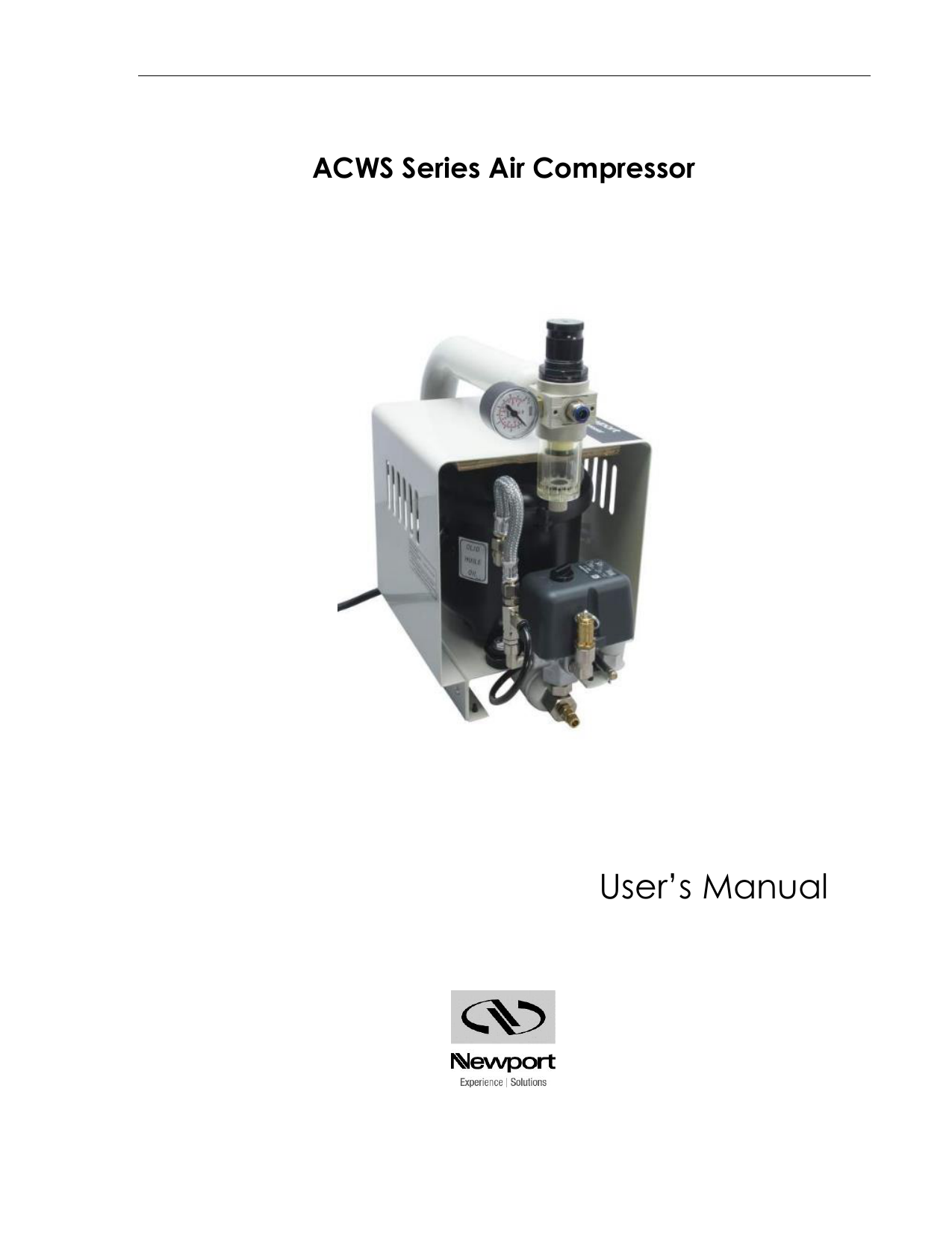Newport ACWS Air Compressor User manual | Manualzz
