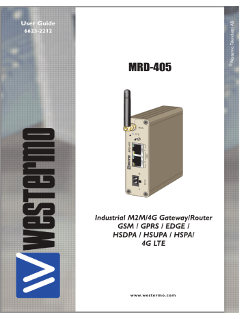 Westermo MRD-405 Industrial 4G LTE Gateway/Router User guide | Manualzz