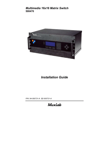 MuxLab Multimedia Matrix Switch 500470 Installation Guide | Manualzz