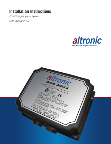 Altronic CD200D Installation Instructions Manual | Manualzz