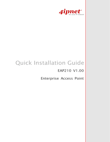 4ipnet EAP210 Quick Installation Guide | Manualzz