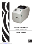 Zebra TLP 2824 Plus User Guide | Manualzz