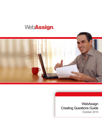 WebAssign Creating Questions Guide | Manualzz