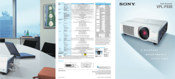 Sony VPL-PX40 Projector Brochure & Specs | Manualzz