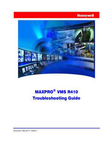 MAXPRO® VMS R410 Troubleshooting Guide | Manualzz