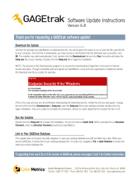 CyberMetrics GAGEtrak 6.8 - User Guide, Update Instructions