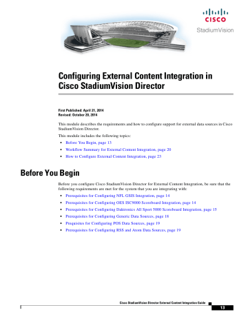 Cisco StadiumVision Director User Guide | Manualzz