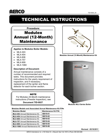 Aerco Modulex MLX Series Technical Instructions | Manualzz