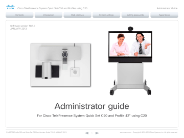 Cisco Quick Set C20 and Profile 42'' using C20 Administrator guide ...