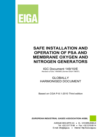 Safe Installation and Operation of Oxygen Generator and Nitrogen ...