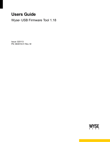 Wyse USB Firmware Tool 1.18 Users Guide | Manualzz