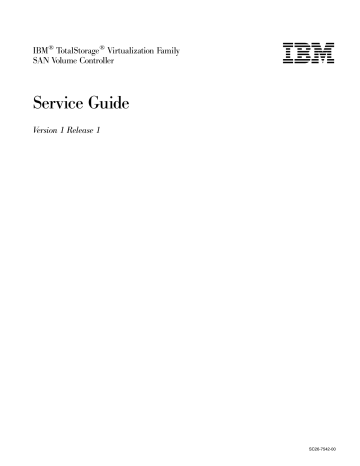 IBM SAN Volume Controller Service Guide | Manualzz