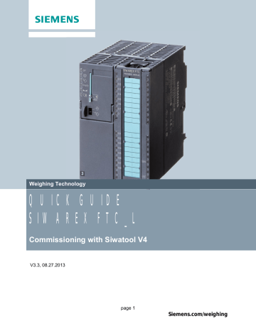 SIWAREX FTC FTC_L Quick Guide | Manualzz