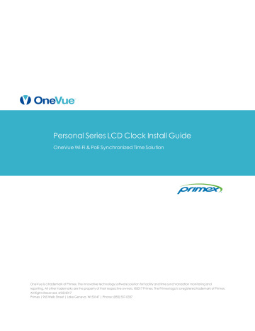 LCD Clock Personal Series Install Guide | Manualzz