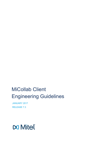 Mitel MiCollab Client 7.3 Engineering Guidelines | Manualzz