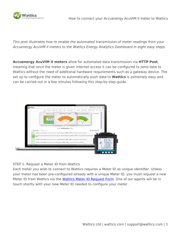 How to connect your Accuenergy AcuVIM II meter to | Manualzz