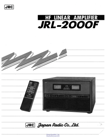 JRC JRL-2000F manual | Manualzz